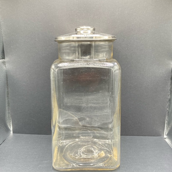 Kitchen | Vintage Glass Candy Store Counter Candy Jar W Metal Lid ...
